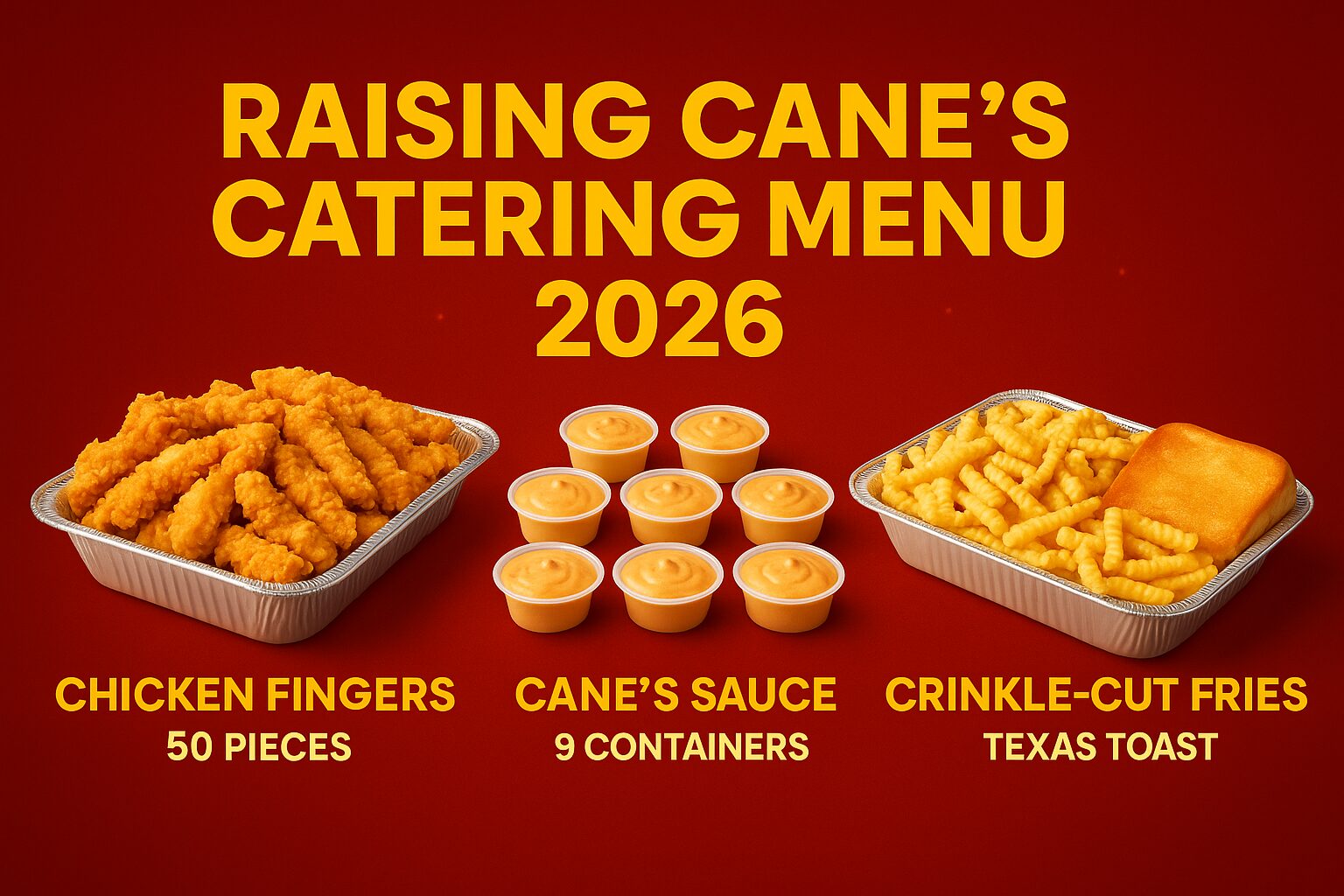 Cane’s Catering Menu Prices (update) 2026